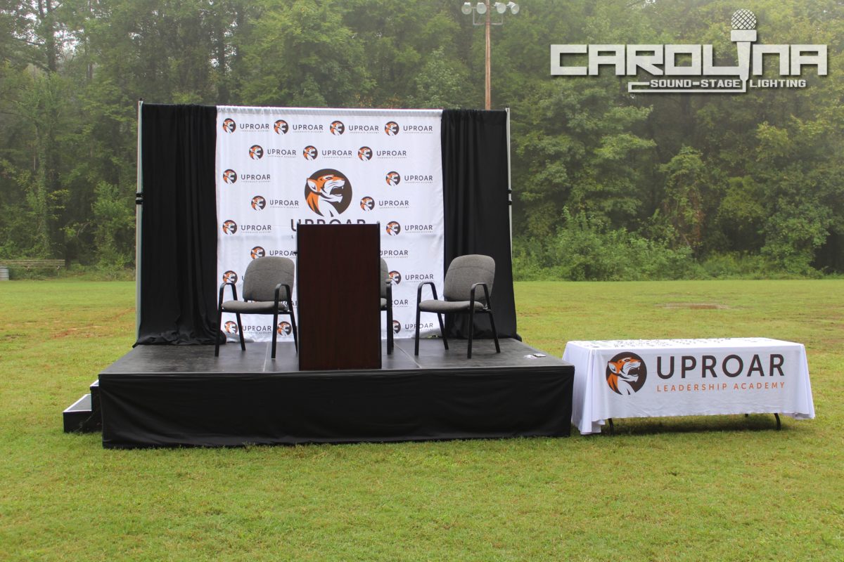 12x8 stage carolina sound stage lighting charlotte nc sc pipe and drape ...